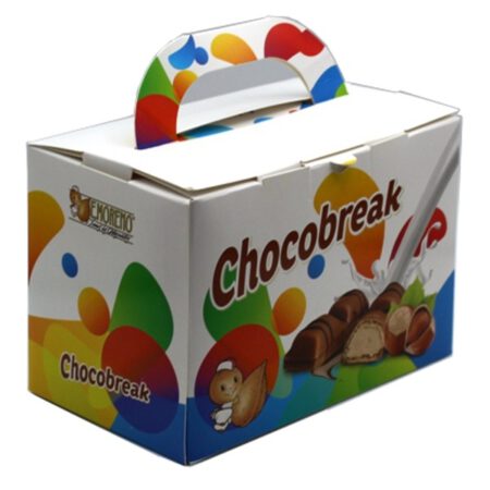 Choco-Break - Barquillo relleno de avellana y cubierto de chocolate.